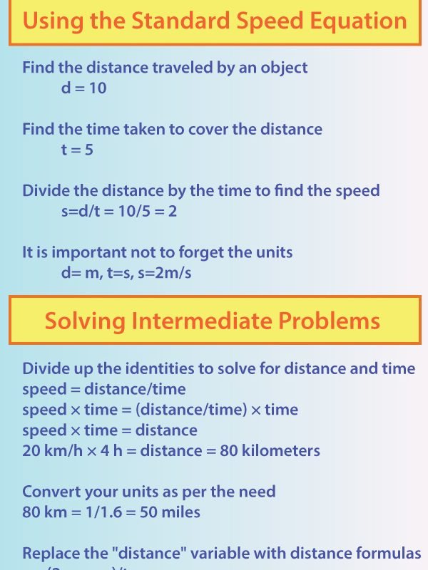 3 Ways To Calculate Speed – How to calculate speed, distance and time ...